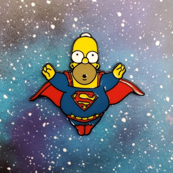 None | Jewelry | Homer Simpson Superman Enamel Pin | Poshmark